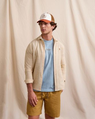 Faguo Chemise cr&egrave;me et jaune