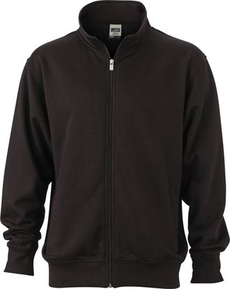 James & Nicholson Sweatjacke Stehkragen - Farbe: Black - Gr&ouml;&szlig;e: XXL