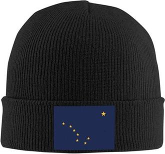 Generic Bonnet en Tricot Drapeau De LAlaska Mode Beanie Unisexe Bonnet pour Temps Froid Sport Shopping