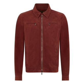 Moorer Bordeaux Lederjacke elegant f&uuml;r jeden Anlass. - - Jackets - Herren - Rot - L