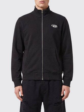 Diesel Sweat zipp&eacute; &agrave; col montant en coton avec logo Oval D contrastant