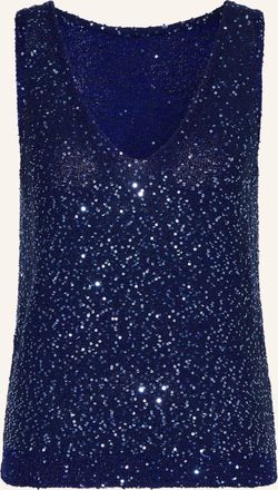 Max Mara Weekend Max Mara Stricktop Milord Mit Pailletten blau