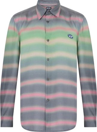 Diesel Homme, Chemises, Multicolore, Taille: XL Chemise &agrave; Manches Longues Ray&eacute;e