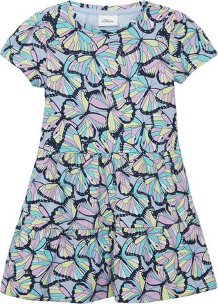 s.Oliver Ausgestelltes Stufenkleid mit Puffärmeln