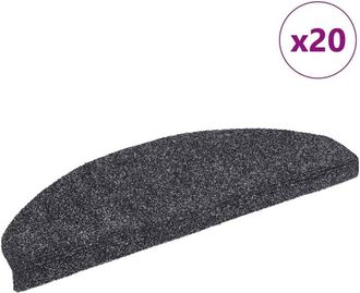 vidaXL Vidaxl - Stufenmatten Selbstklebend 20 Stk. 65x21x4 cm Dunkelgrau Halbrund Gro&szlig;