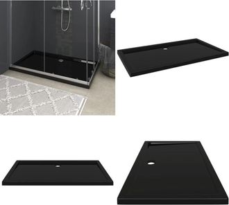 vidaXL Duschtasse abs Rechteckig Schwarz 70x120 cm - Duschwanne - Duschwannen - Home & Living - Schwarz