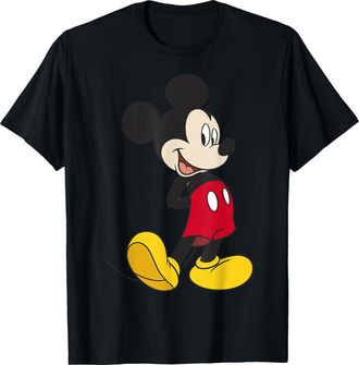 Disney Mickey Mouse Peace Sign Rainbow Short T-Shirt