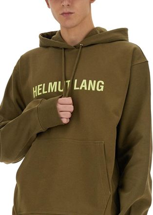 Helmut Lang Logo Cotton Sweatshirt - Green