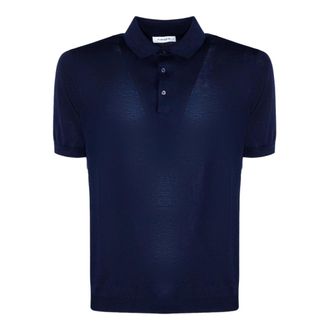 KANGRA Homme, Tops, Bleu, Taille: 3XL Polo en m&eacute;lange de soie et de coton