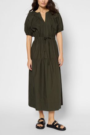 Gerard Darel Robe longue en coton uni - PURITY - Vert Kaki