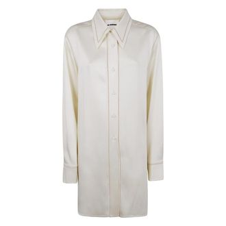 Jil Sander Klassisches wei&szlig;es Hemd - - Dresses - Damen - Beige - S