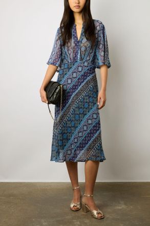 Gerard Darel Robe midi &agrave; petits clous - ELIA - Indigo