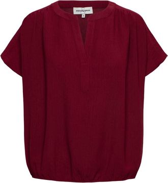 &Co Woman &Auml;rmelloses Oberteil mit V-Ausschnitt - - Blouses & Shirts - Damen - Rot - XS