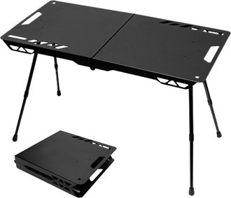 Generic Klappbarer Campingtisch - Faltbare M&ouml;bel Aus Aluminiumlegierung | Zusammenklappbare Leichte Campingtische - F&uuml;r Picknick Reisen Wandern Grillen Roadtr