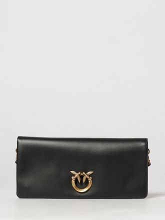 Pinko Pochette Love Bag Click Soft Horizontal Classic en cuir lisse avec logo Love Birds