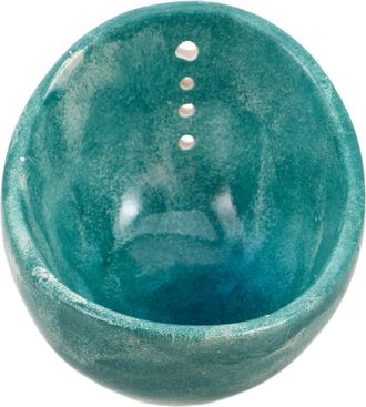 Cabilock Keramik Kräuterstripper Schäl-schale Lochung Ergonomisch Geformt Handgefertigt für Effektives Entfernen von Blattstielen bei Grünkohl Brokkoli Vielsei