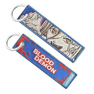 Generico Porte-cl&eacute;s Anime Power, porte-cl&eacute;s moto, voiture, sac &agrave; dos, cl&eacute;s, porte-cl&eacute;s pour motards, porte-cl&eacute;s original en tissu, orange, 12 x 3