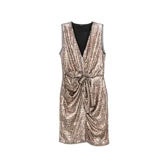 Hanita Femme, Robes, Brun, Taille: 40 FR Abito Corto Bronzo Pitonato