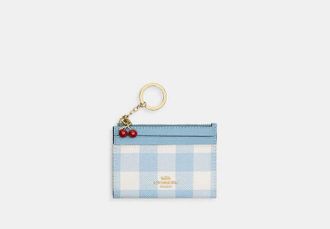 Coach Mini Skinny Ausweisetui Mit Gingham-Print Und Anh&auml;nger