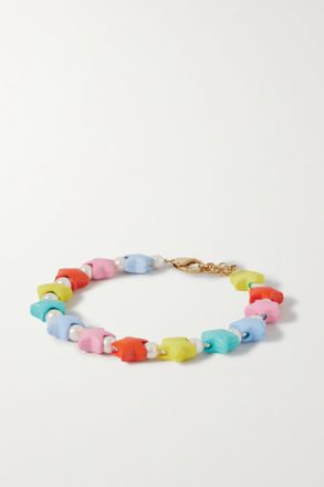 &Eacute;liou Collier En Plaqu&eacute; Or Et Perles Naturelles Et Synth&eacute;tiques Etoile - Jaune