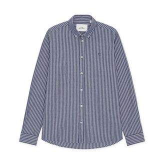 Les Deux Leichtes Oxford-Streifenhemd - - Shirts - Herren - Blau - S