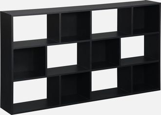 Sweeek Asymmetrisches Design B&uuml;cherregal - Pieter - 3 Regale, 12 Aufbewahrungsf&auml;cher