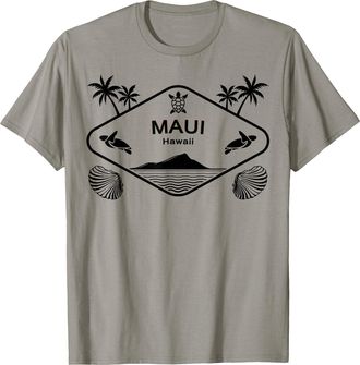 Cervera & Team Hawaii Maui Hawaii Meeresschildkröte Insel Palmen Souvenir T-Shirt