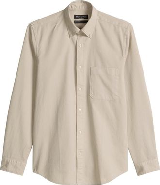Marc O'Polo Baumwollhemd in Twill-Qualit&auml;t mit Button Down-Kragen, Regular Fit in