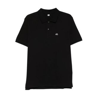 C.P. Company Stretch Piquet Kurzarm-Polohemd - - Tops - Herren - Schwarzk - S