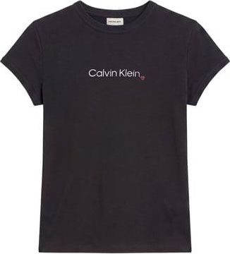 Calvin Klein T-shirt moulant &agrave; logo en coton m&eacute;lang&eacute;