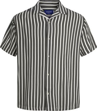 Jack & Jones Herren Jorluke Aruba Resort Shirt Ss Kurzarmhemd, Bright White/Stripes:Stripes, S