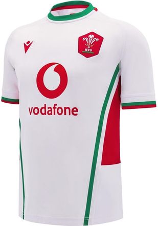 Macron 24/25 Ausw&auml;rts-Trikot f&uuml;r Herren, Welsh Rugby Union (Wei&szlig;/Gr&uuml;n)