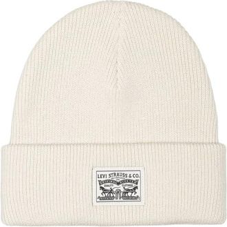 Levi's Womens Backpatch Beanie, Cream