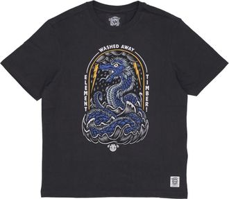 Element Tiefsee-Logo-T-Shirt - - Tops - Herren - Schwarzk - S