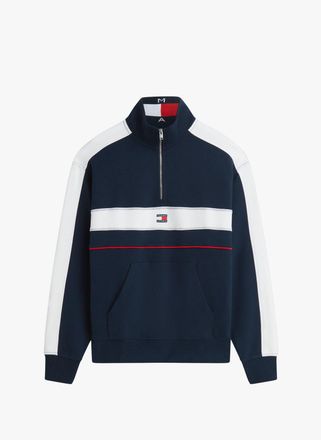 Tommy Hilfiger Sweat droit &agrave; col montant zipp&eacute; en coton