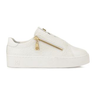 Kazar Wei&szlig;e Sneakers mit gepr&auml;gtem Muster und Rei&szlig;verschluss - - Shoes - Damen - Wei&szlig; - 40 EU