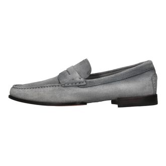 Santoni Suede Loafers - - Shoes - Herren - Grau - 41 1/2 EU