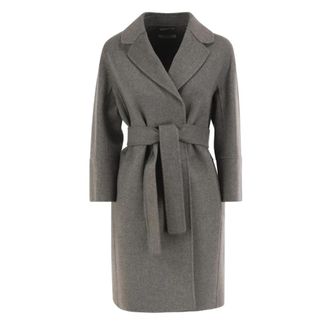 Max Mara Arona Mantel mit G&uuml;rtel - - Coats - Damen - Grau - XS