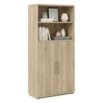 Dmora Kommode Louna, Wohnzimmerbuffet, Wohnzimmer-Sideboard, Moderne K&uuml;chen-Speisekammer, 89x40 h186 cm, Eiche