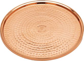 NKlaus Kupfer Dekoteller Hammered - reines Kupfer (100%) Handgefertigter Dekoteller im Gehämmert-Design, Luxuriös und Vielseitig 16157