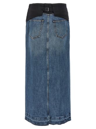 Stella McCartney Womens Blue Cotton Mini Skirt