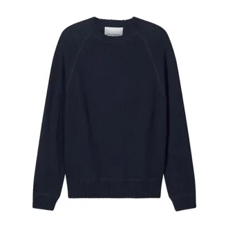 Closed Overlock Raglan Pullover - - Knitwear - Herren - Blau - M