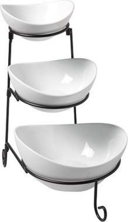 Cosy & Trendy Buffet Etagere M.3schalen Zwart-wit H33c