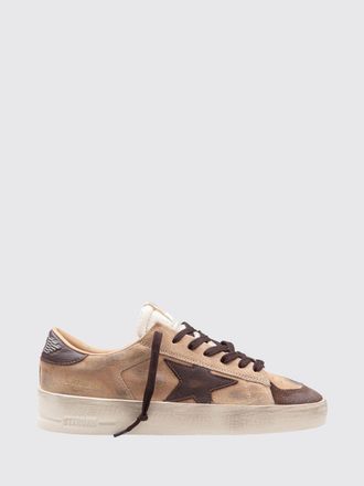 Golden Goose Baskets Stardan en cuir de veau su&eacute;d&eacute; avec design bicolore