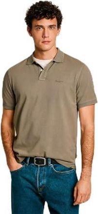 Pepe Jeans London New Oliver GD Polo, Vert Pierre, L Homme