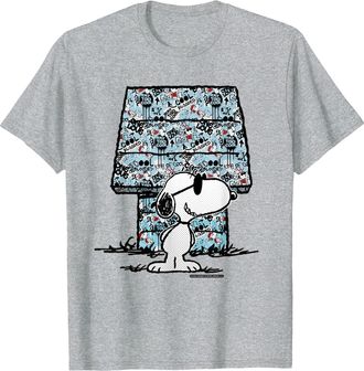 Peanuts Snoopy Joe Cool Graffiti Hundehaus Urban Art Street T-Shirt
