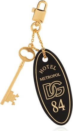Dolce & Gabbana Femme, Accessoires, Jaune, Taille: ONE Size Porte-cl&eacute;s Gland en Cuir de Veau
