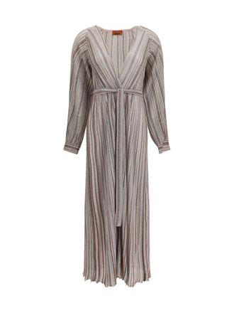 Missoni Womens Sequin Cardigan Dress Pink Tones Viscose