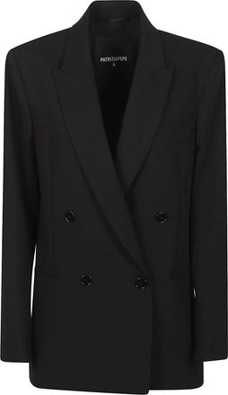 Patrizia Pepe Femme, Vestes, Noir, Taille: 36 FR Veste Crois&eacute;e