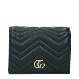 Gucci Femmes Portefeuille Cuir Vert